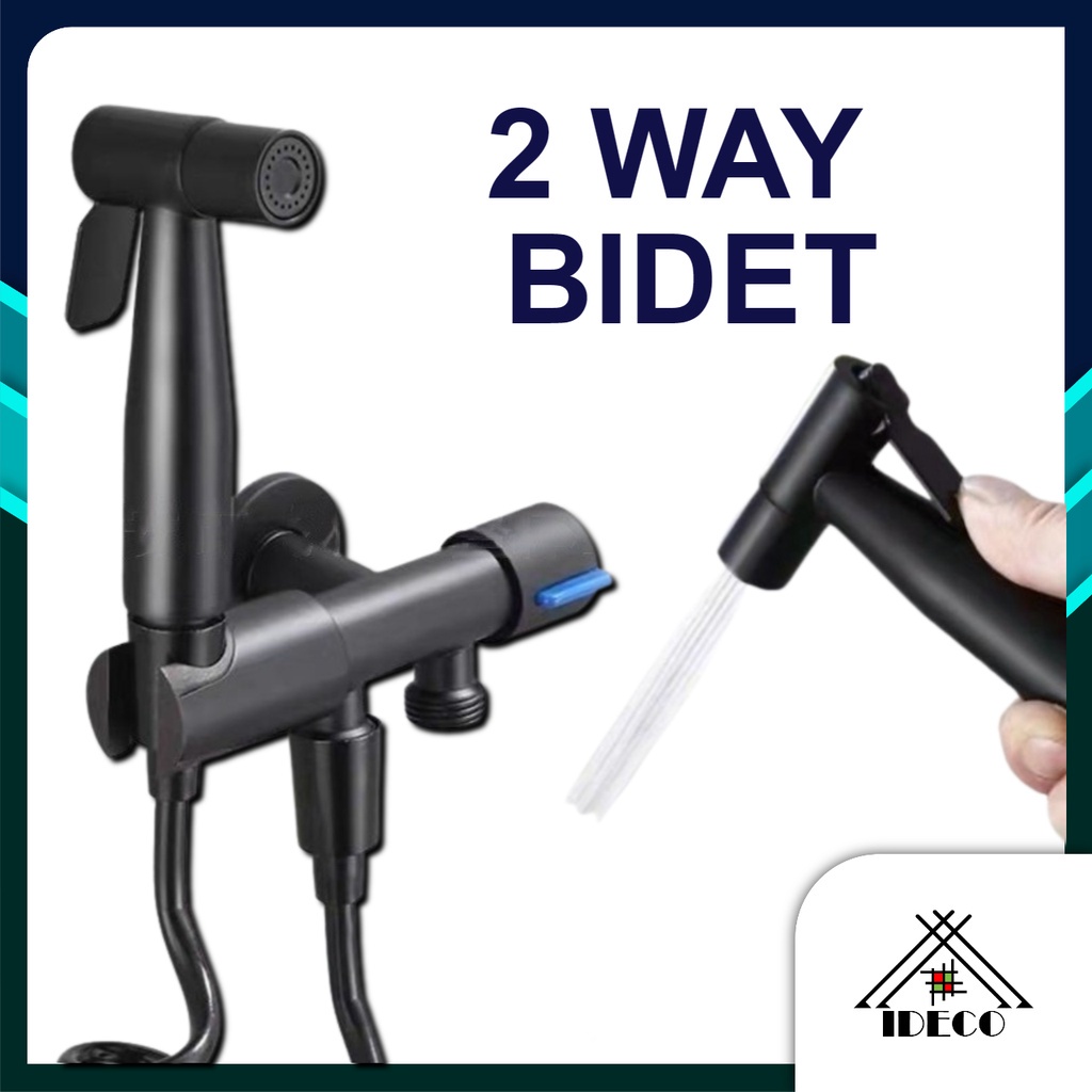 IDECO 2 Way High Pressure Toilet Spray Bidet Set | Shopee Malaysia
