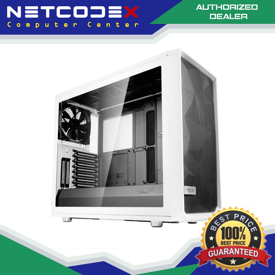 Fractal Design Meshify S2 White ATX Modular High-Airflow Tempered Glass ...