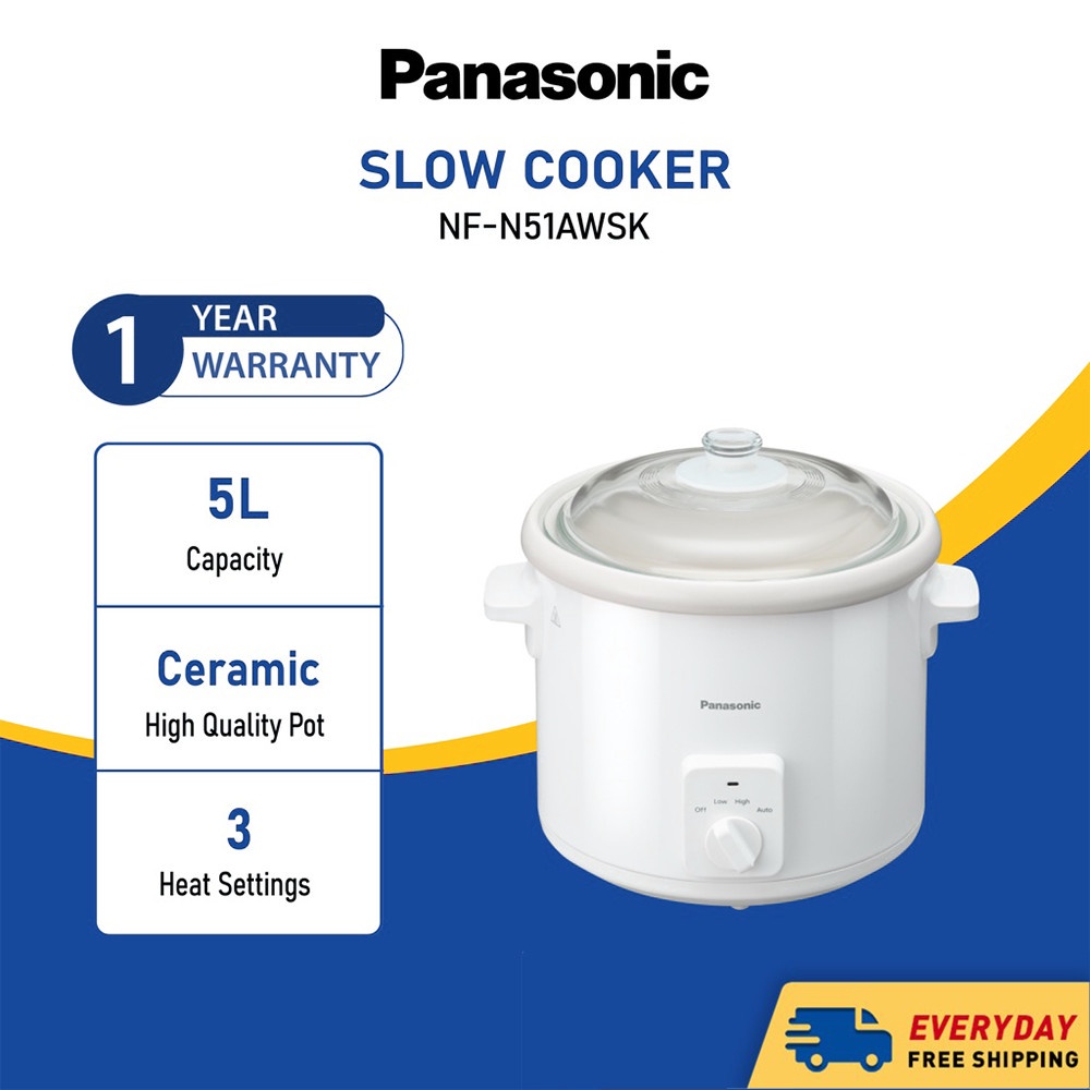 Panasonic Nf-N51A 5.0L Slow Cooker Nf-N51Awsk Porridge Cooker | Shopee ...
