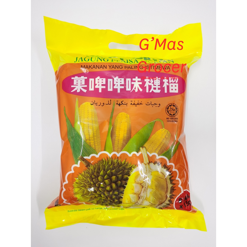 Durian Brand Durian Flavour Popcorn Snack Family Pack Jajan 8X15G ...