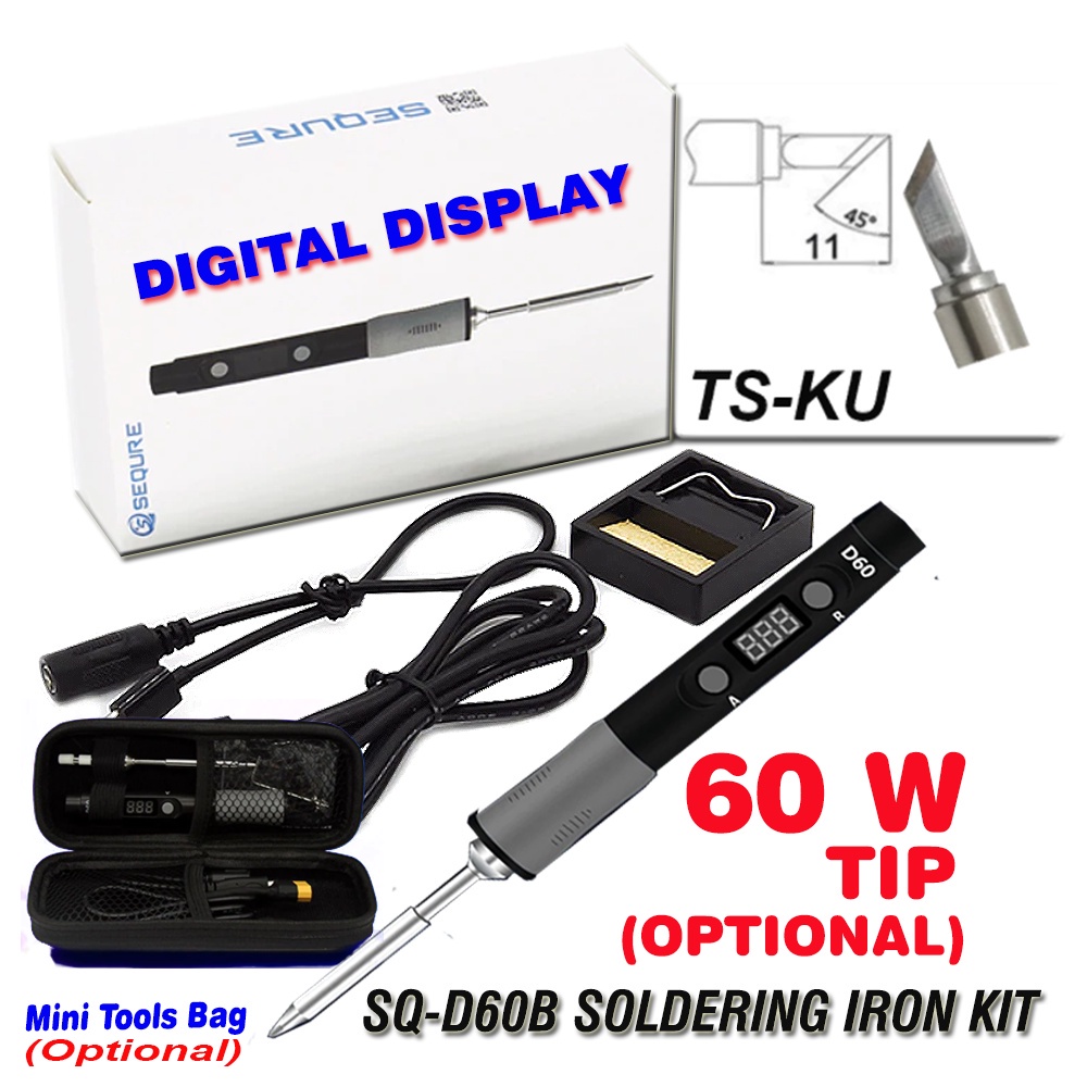 SEQURE SQ-D60B Soldering Iron Kit 60W Type-C Interface Soldering Pen ...
