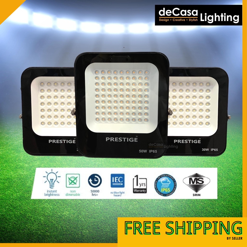 30W/50W Prestige Led IP65 Floodlight (SIRIM) Decasa Lighting Weatherproof Led Spotlight Outdoor ...