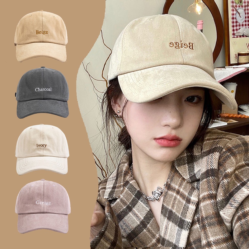 Korean Style Wild Letter Embroidery Baseball Cap | Shopee Malaysia