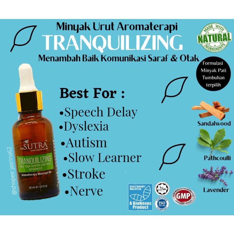 🔥SHIP TODAY🔥SUTRA Tranquilizing Massage Oil|Speech Delay|Dyslexia ...