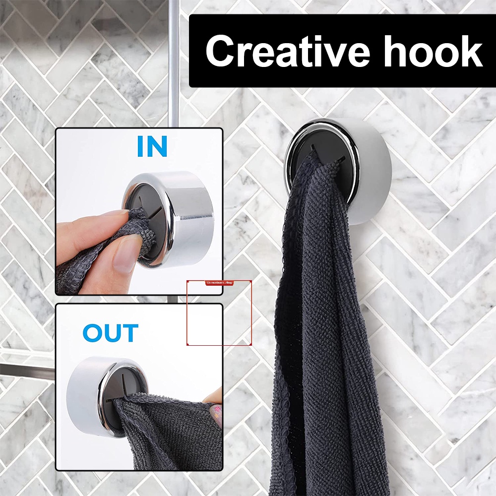 ☺『Warme』 Wash Cloth Tea Towel Clips Push In Holder Grip Hook Self ...