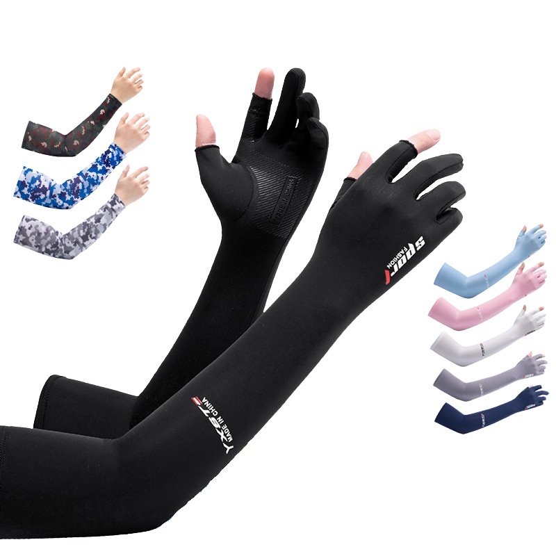 1 Pairs Arm Sleeve Cycling Bike UV Protection Sleeves Riding Running UV ...