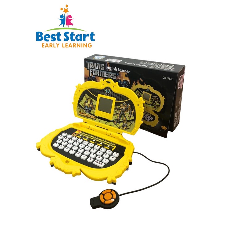 Battery Operated Transformer Bumble Bee English Learner Yellow Laptop ...