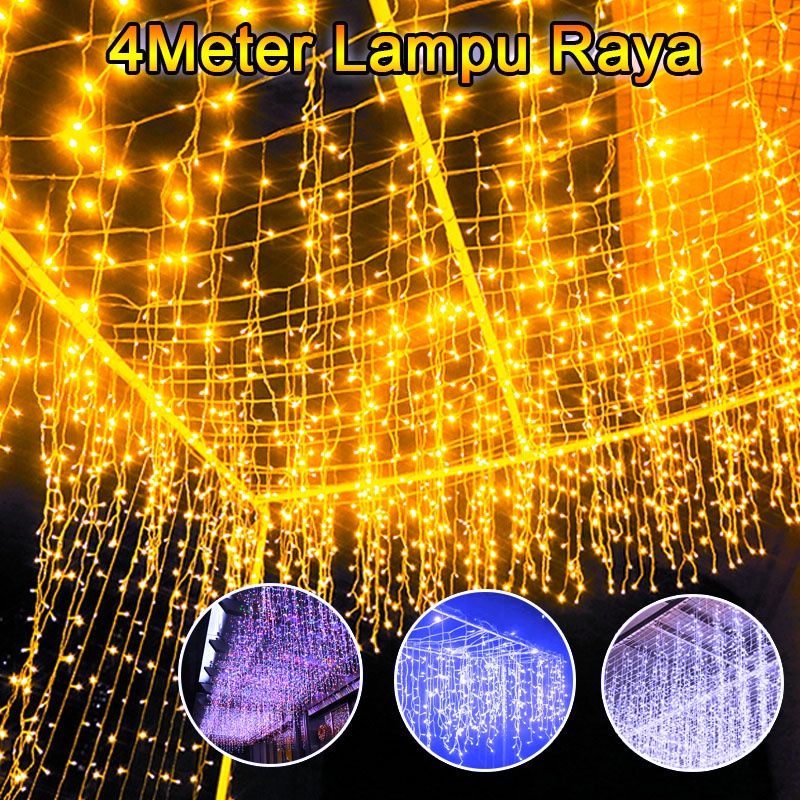 Lampu Raya Warm White /Colorful/Blue Lampu LED Light Waterproof fairy ...