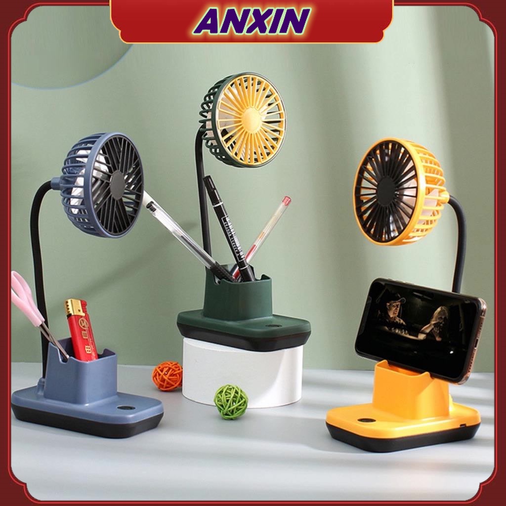 Rechargeable Mini Fan Table Cute Electric Cooling Fan Pen Holder Phone ...