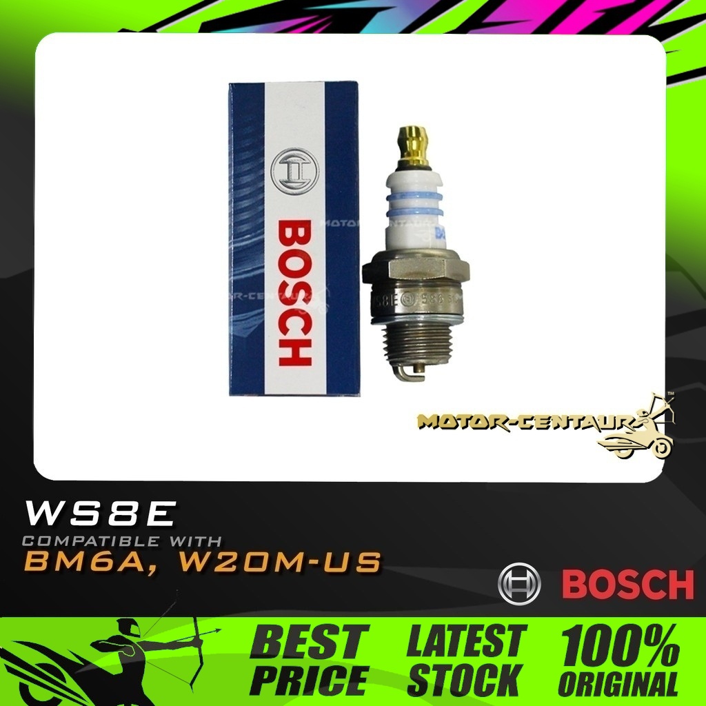 PALAM PENCUCUH BOSCH SPARK PLUG WS8E (W20M-US, BM6A) FOR MESIN RUMPUT ...