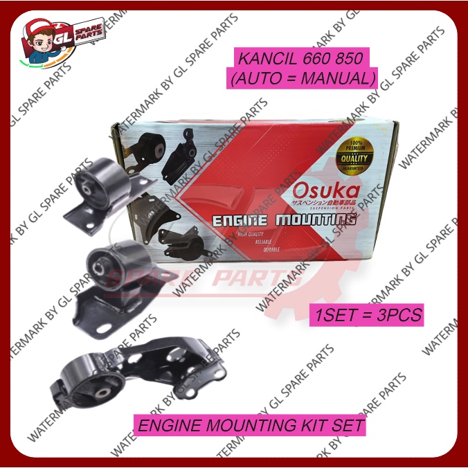 ENGINE MOUNTING SET PERODUA KANCIL 660 850 ENG MTG KIT SET (OSUKA) 1SET=3PCS | Shopee Malaysia