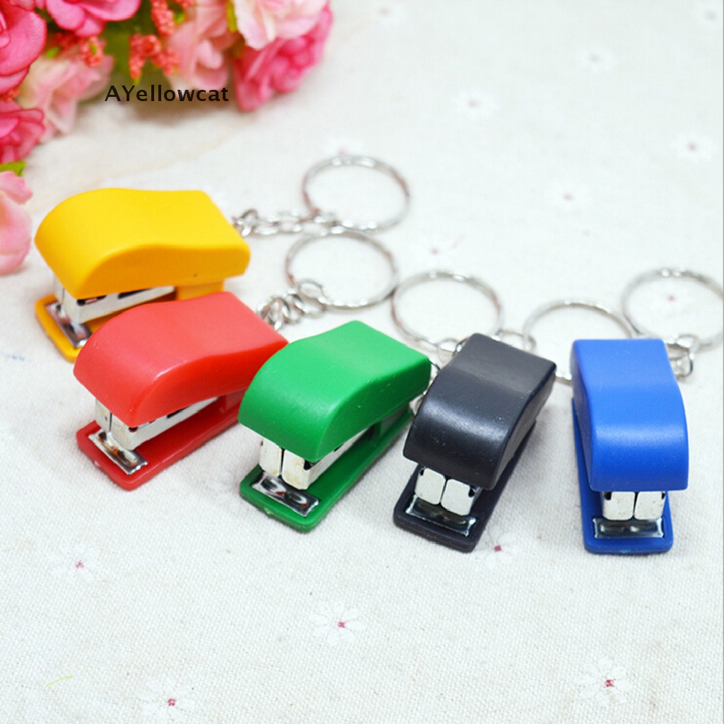AY Portable Keychain Mini Cute Stapler For Home Office School Paper ...