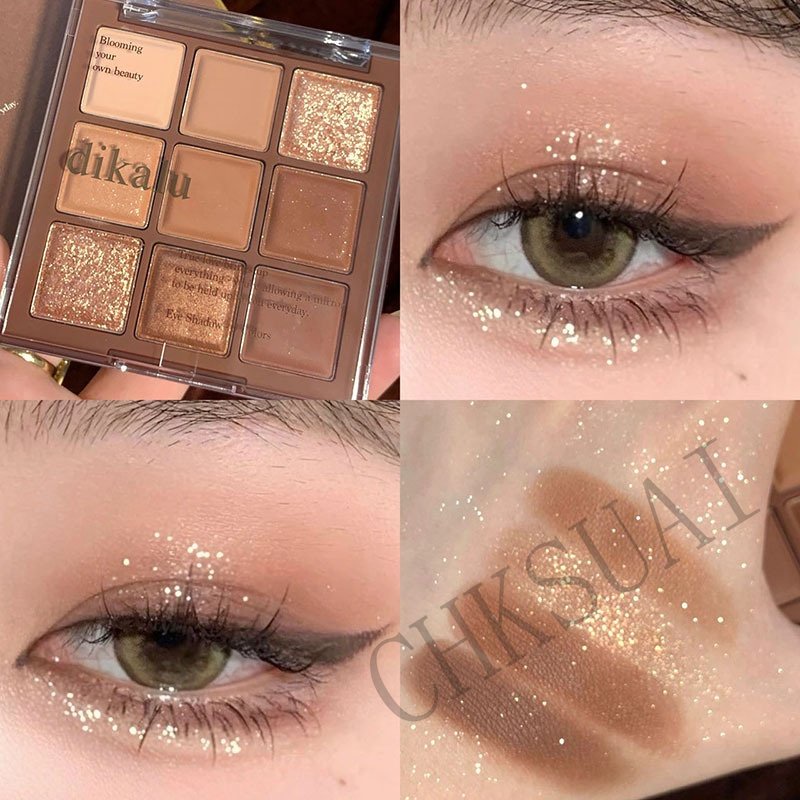 Eyeshadow Palette Makeup Waterproof Sweat Proof 9 Colors Eye Shadow ...