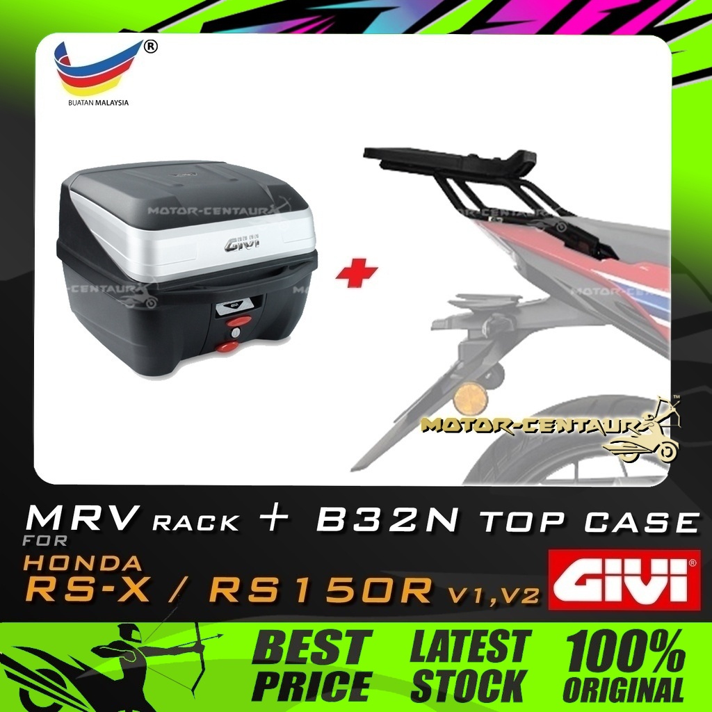 SET KOMBO KOTAK/BOX GIVI B32N TOP CASE + GIVI HONDA RS150R,RS150R, RS-X ...