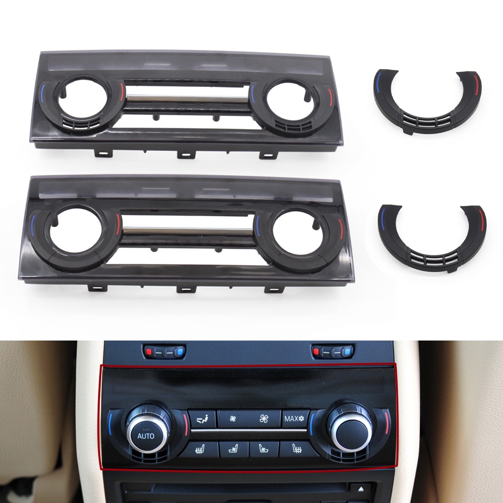 Car Rear Air Conditioning AC Control Switch Panel Cover Trim For BMW 5 ...