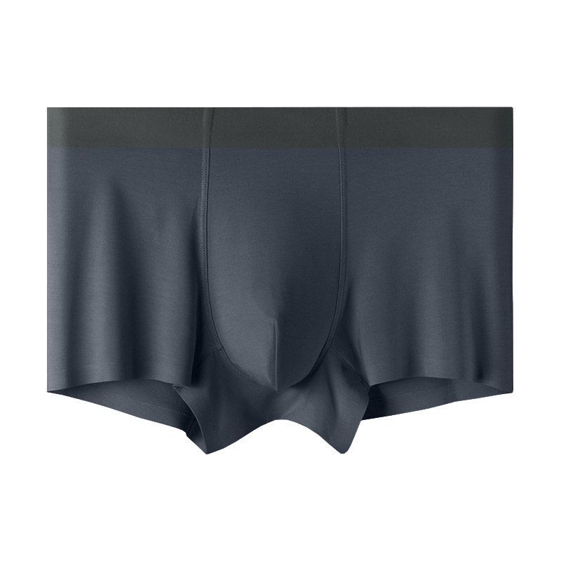 Men's Modal Boxer Briefs One-piece Seamless Solid Colour Breathable ...