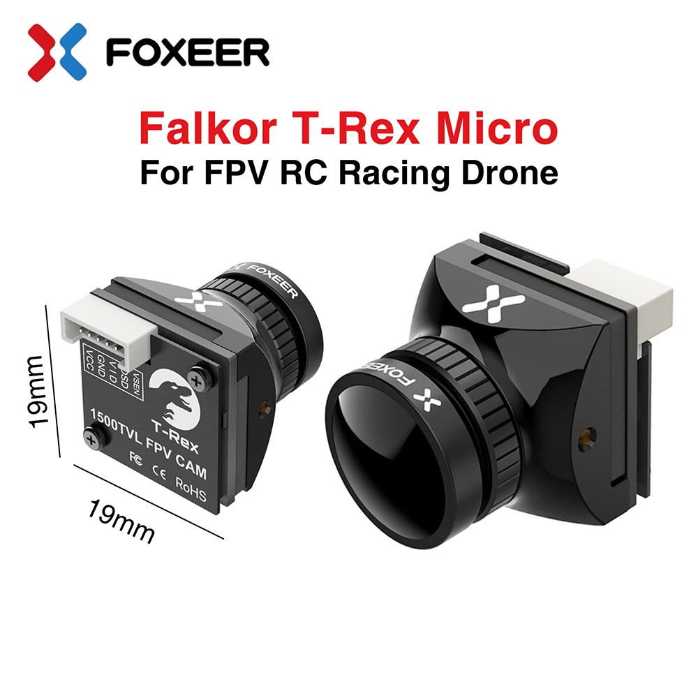 Foxeer T-Rex Micro 1500TVL 6ms Low Latency Super WDR FPV Camera for FPV ...