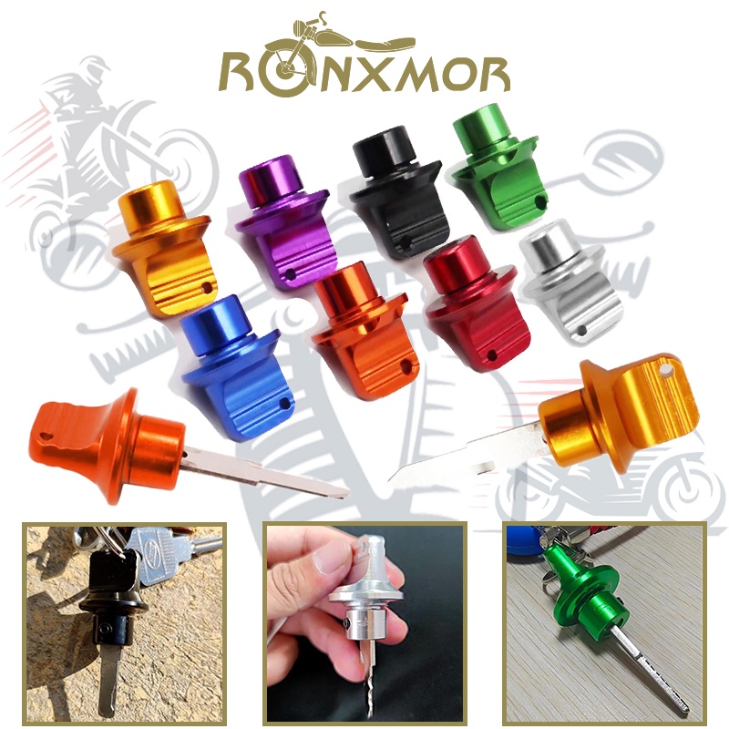 RONXMOR Motorcycle Keyhead Decoration Universal Key Bit Motorcycle Key ...