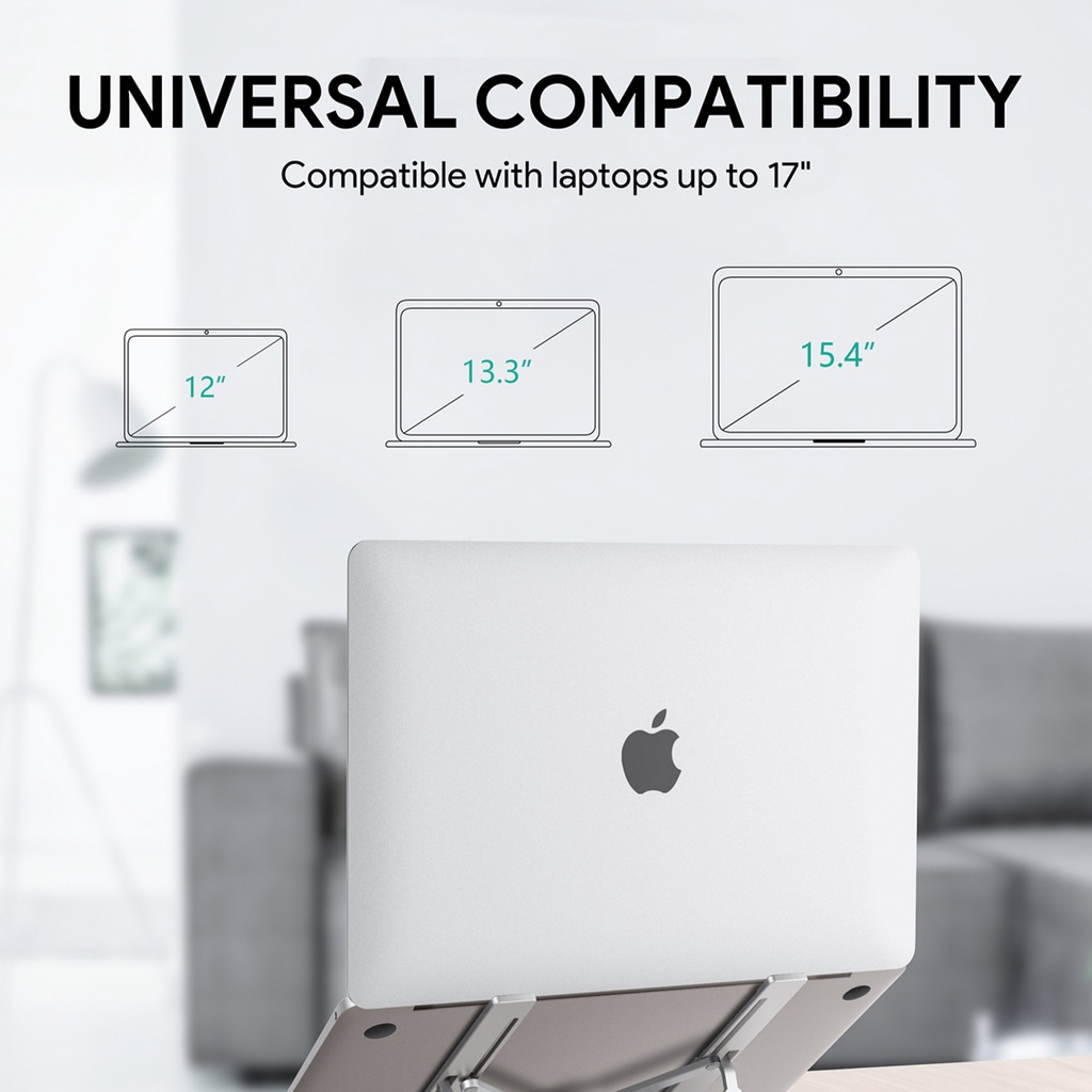 AUKEY HD-LT07 Aluminium Laptop Stand, Adjustable and Portable Laptop ...