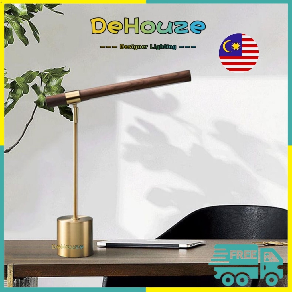 🇲🇾🔊🔊 Dehouze Modern Led Concise Wood Grain Table Lamp / Decorative IKEA ...