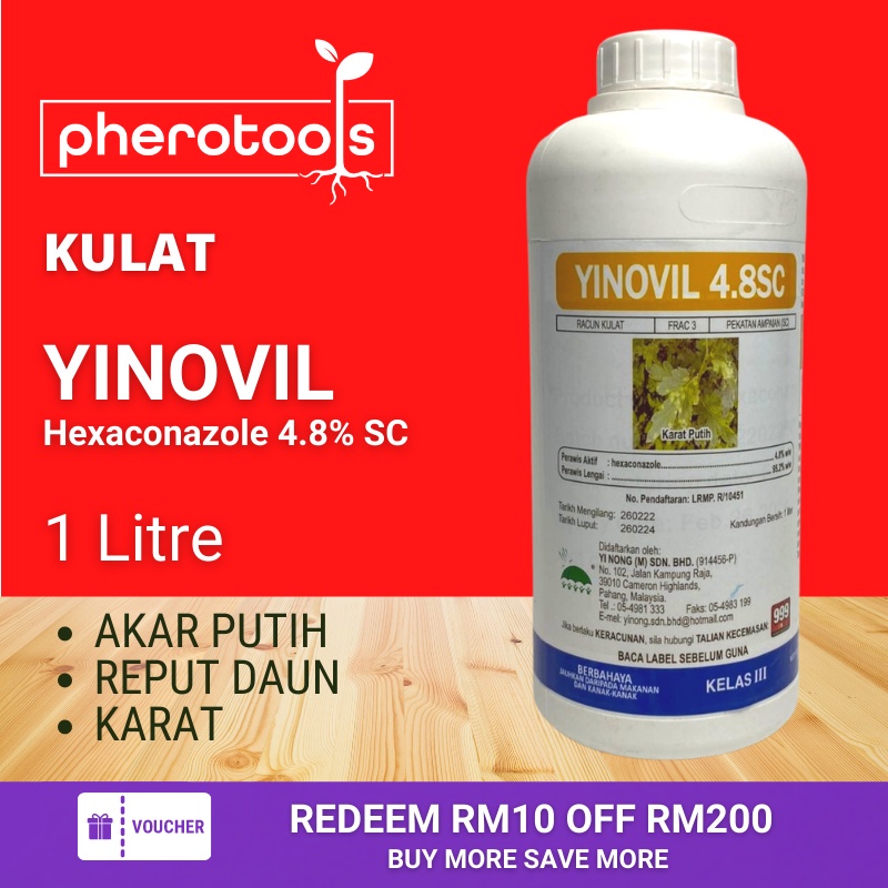 Pherotools YI NONG YINOVIL 4.8SC (1L) (hexaconazole 4.80%) LI NONG ...
