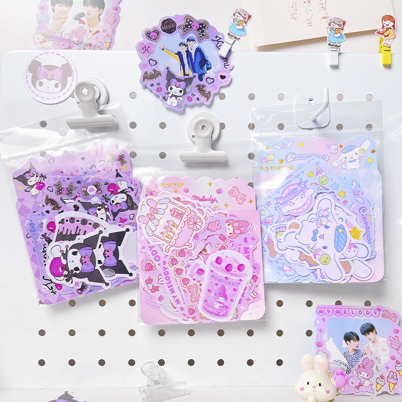 30pcs Sanrio Photo Frame Sticker Kuromi Cinnamoroll PVC Stickers DIY ...