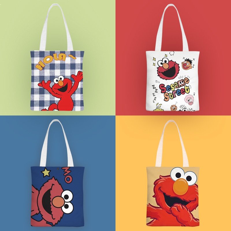 Sesame Street ins daily shopping backpack Elmo one-shoulder portable ...