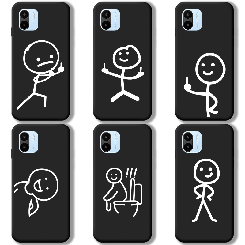 Funny Spoof Couple Simple Casing Compatible For Xiaomi Redmi A1 5 Plus ...