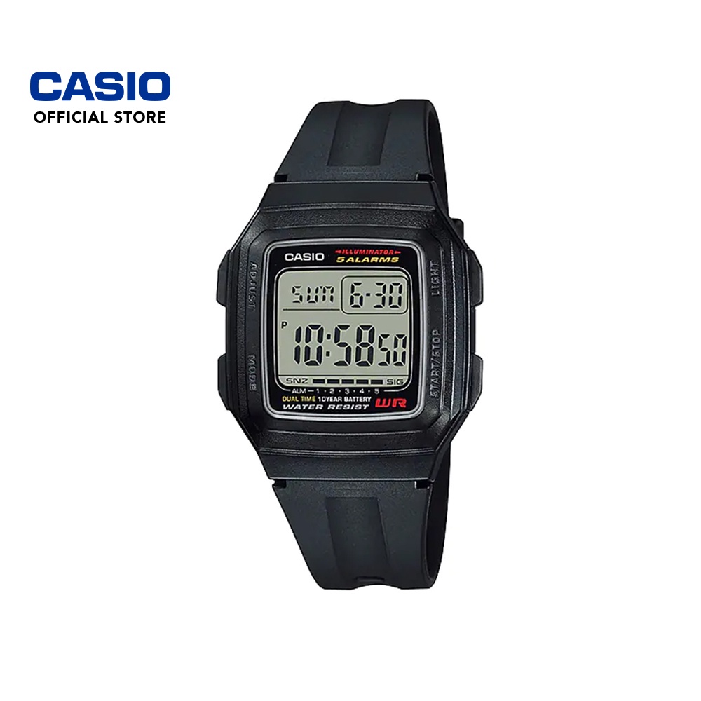 Casio General F-201WA-1A Black Resin Band Men Watch | Shopee Malaysia