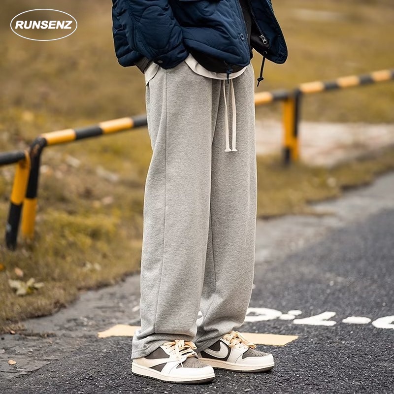 M-8XL Unisex Plain Sweatpants Plus Size Men Thin Casual Loose Straight ...