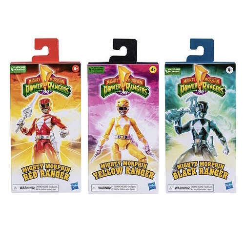 Power Rangers MMPR Basic 30th Anniversary set of 3 (Red, Yellow, Black ...