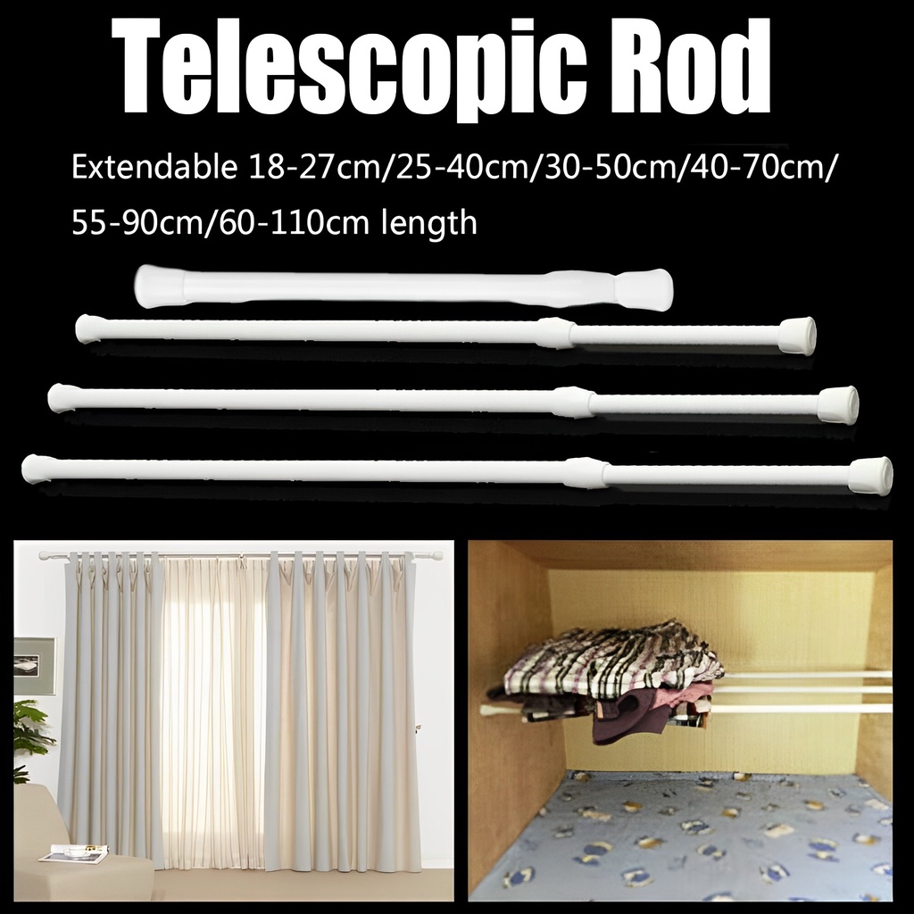 Multifunctional Bathroom Shower Curtain Rod / No Punching Balcony ...