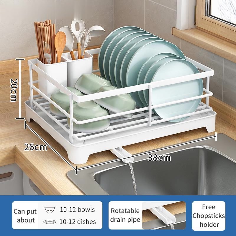 Rak Pinggan Mangkuk Singki Sudu Cawan Dish Rack Auto Drainer Tray ...