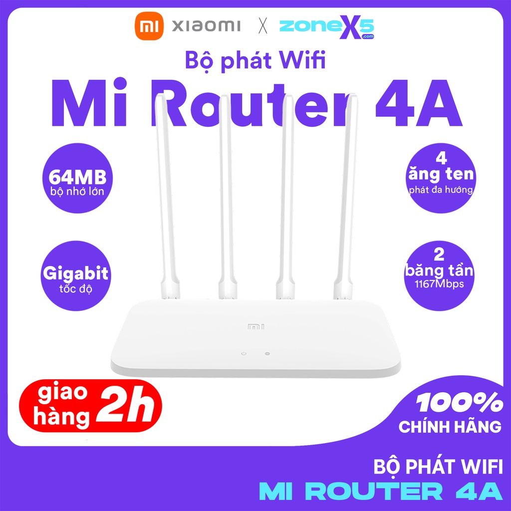 Xiaomi Mi Router 4A Super Powerful Dual Band WiFi Router, 128MB ram, AC1200, Giagabit connection ...