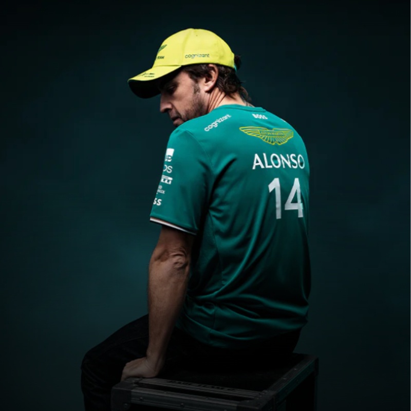 Aston Martin Jersey T-shirt AMF1 2023 Official Mens Fernando Alonso T ...