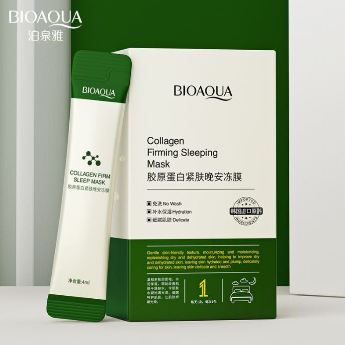 (FM4) BIOAQUA Collagen Firming Sleeping Mask Korean Anti Aging Night ...