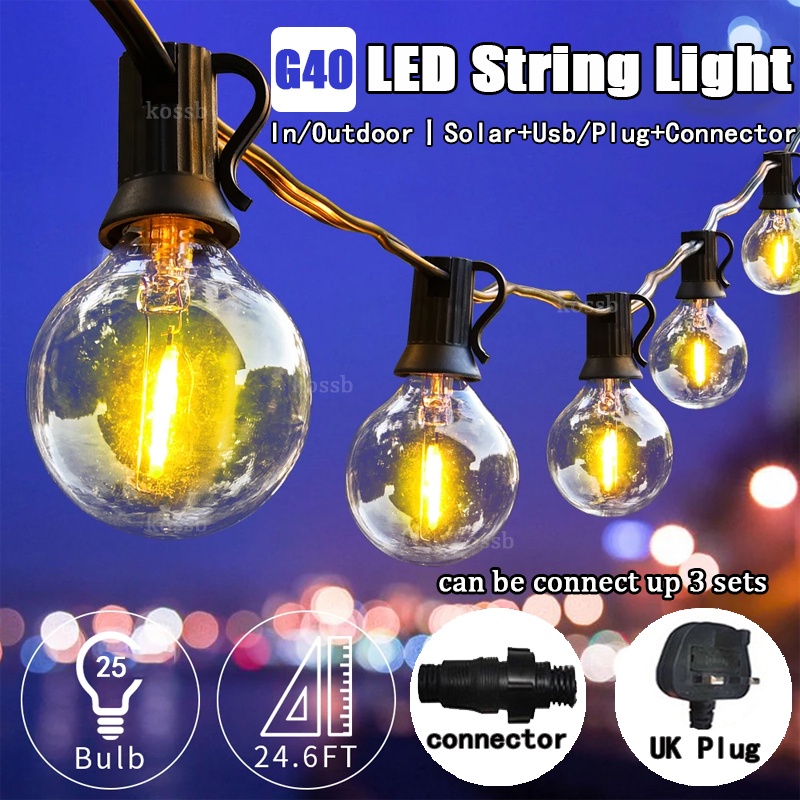 G40 7.65M Fairy Light Hari Raya Lights 25LED Bulbs Ramadan Lights For ...