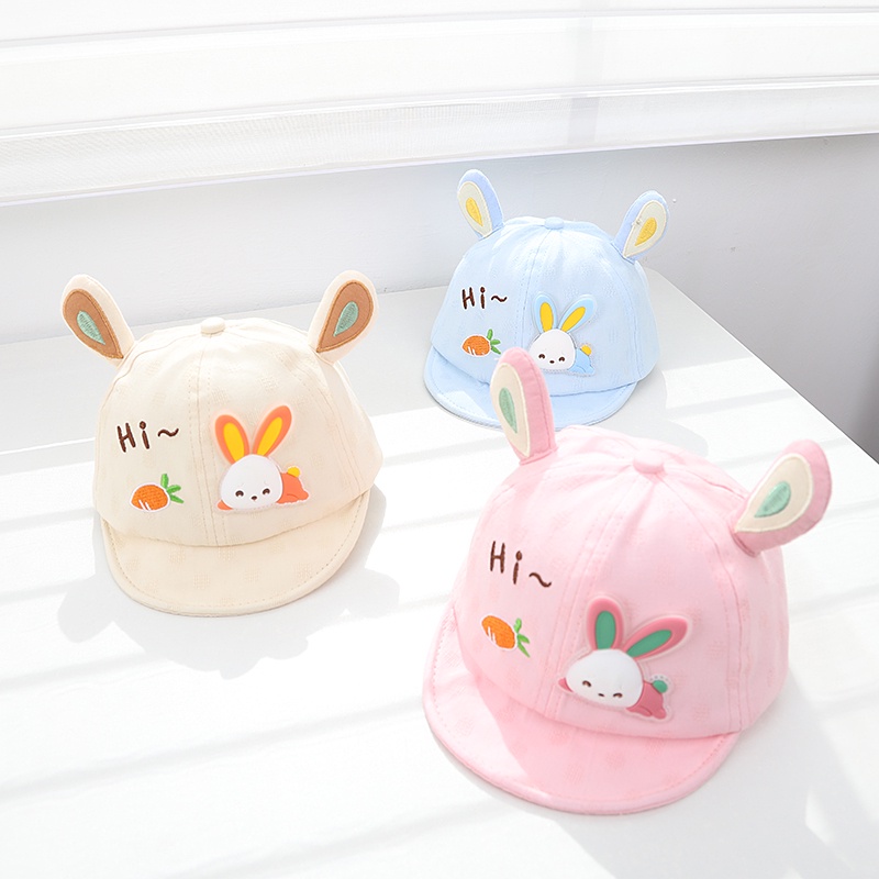 Cute Embroidery Rabbit Baby Baseball Cap Soft Brim Infant Toddler Hat ...