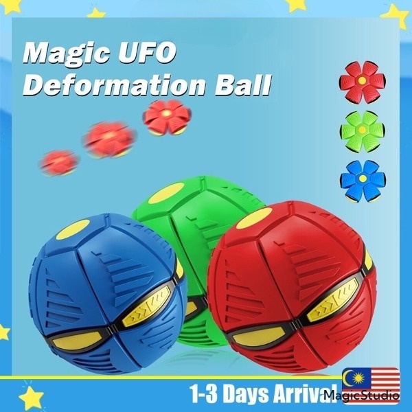 Magic Flying Saucer Ball UFO Flat Throw Disc Ball with LED Light Toy ...
