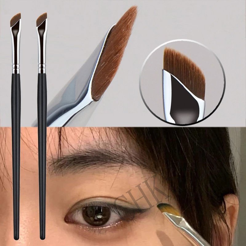 Ultra Thin Fine Oblique Angle Flat Head Eyebrow Brush Profession Makeup Tool Portable Small ...