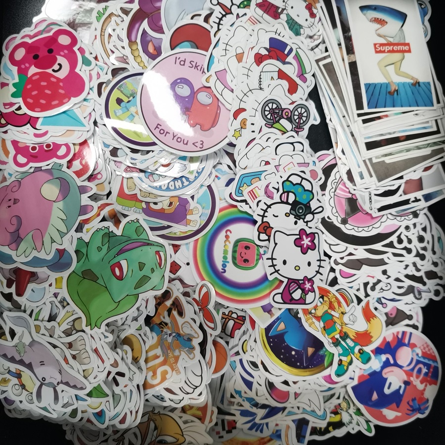 Random 5pcs Cartoon Vinyl Decal Waterproof Stickers | Shopee Malaysia