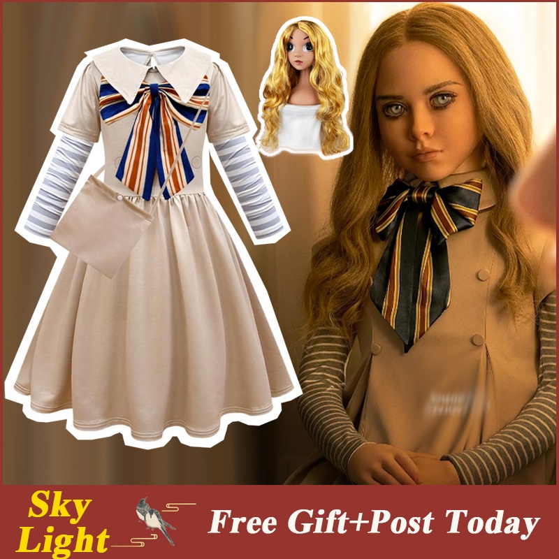 Megan Costume For Girl M3GAN Cosplay Dress School Uniform Girls Pajama ...