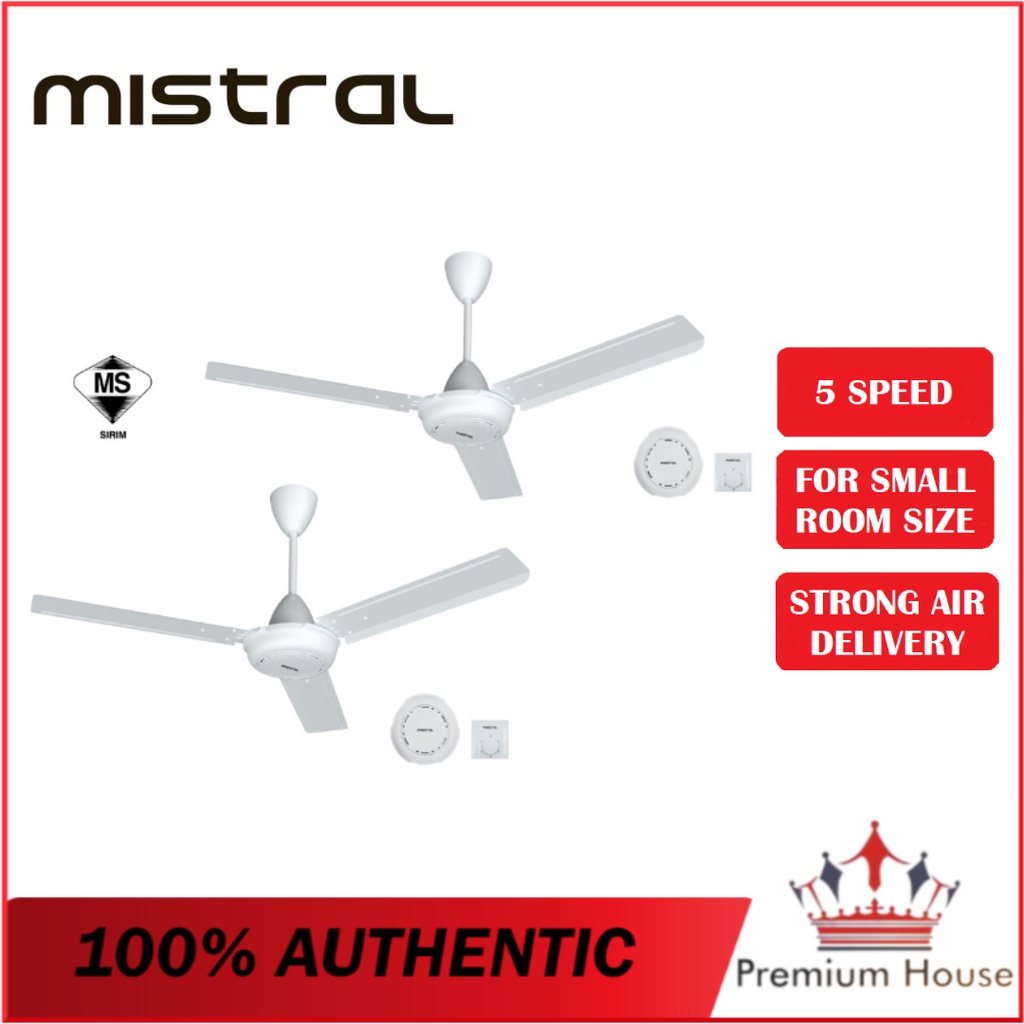 Mistral 48" Ceiling Fan (Twin Pack ) MCF48TK2 White Color | Shopee Malaysia
