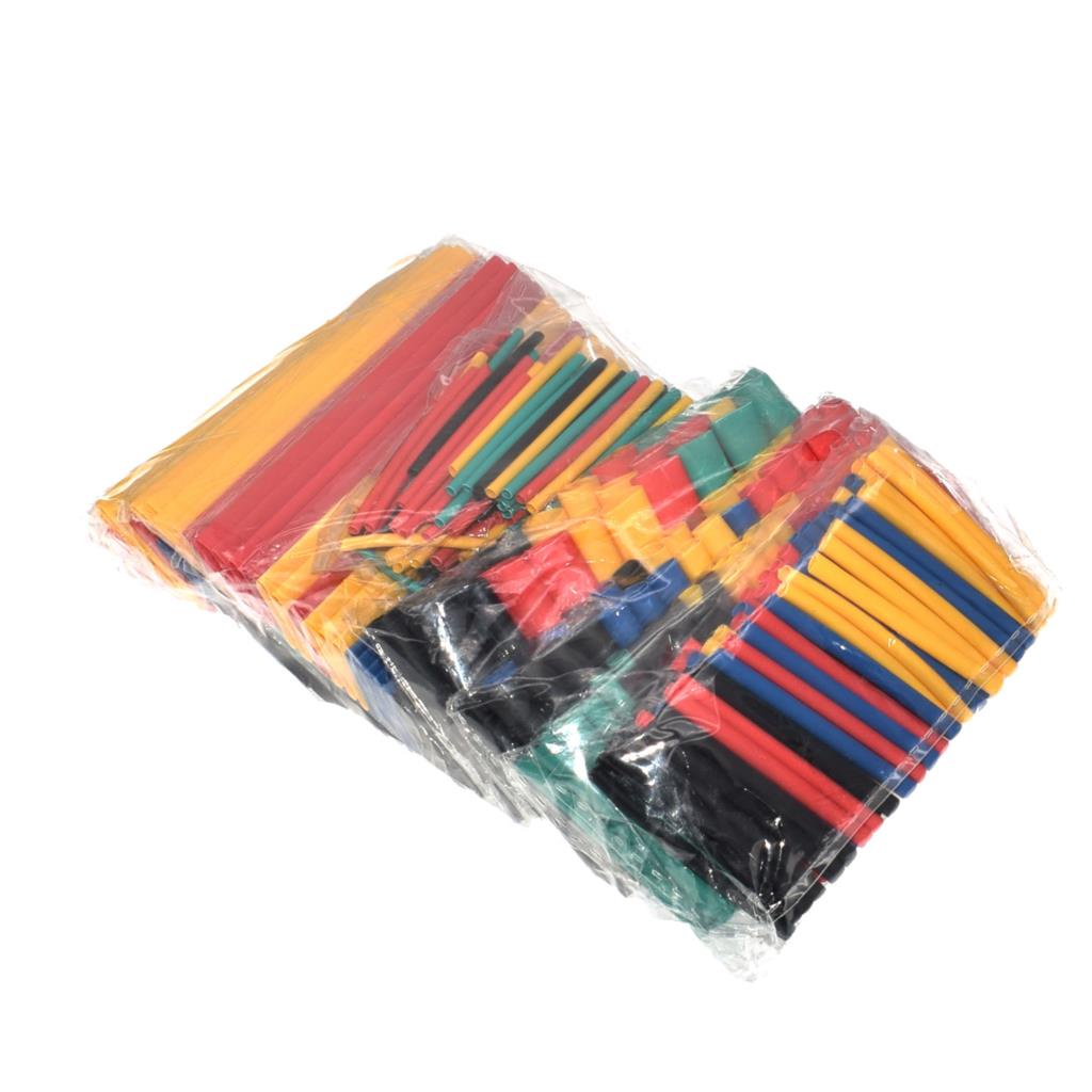 328Pcs/set Sleeving Wrap Wire Car Electrical Cable Tube kits Heat ...