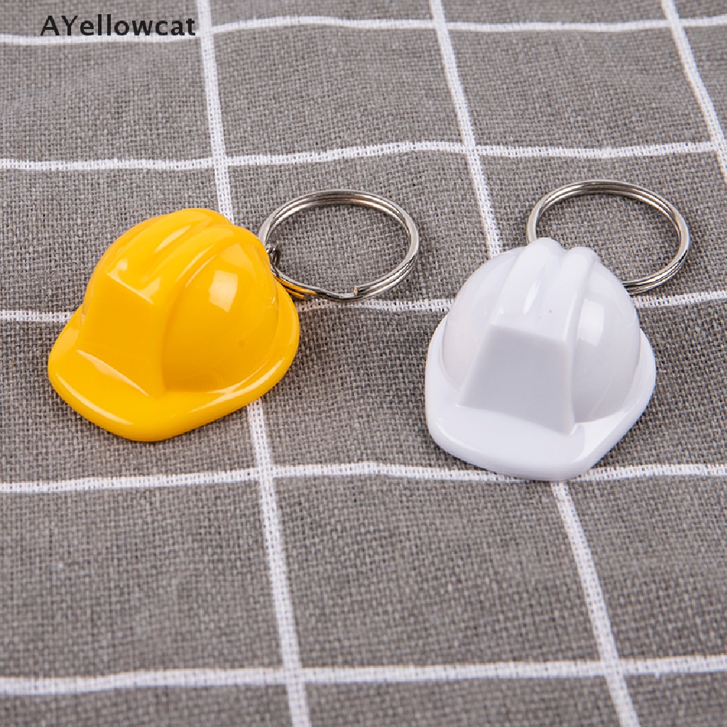 AY Helmet Hard Hat Keychain Holiday Creative Safety Helmet Keying ...