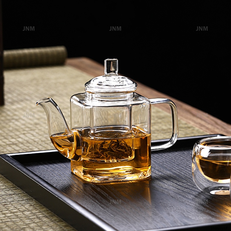 350ml Glass Square Teapot Clear Flower Teapot Glass Teapot With Filter ...