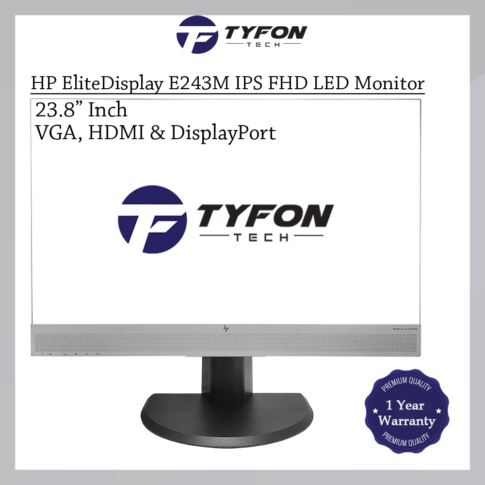 HP EliteDisplay 23.8" Inch Widescreen IPS Full HD LED Monitor E243M ...