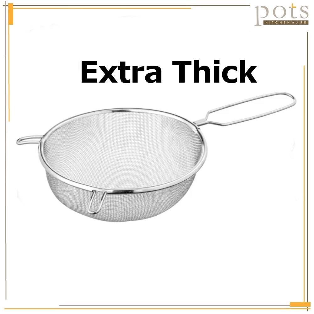 Double Layer Stainless Steel Deep Oil Mesh Strainer Flour Sieve Skimmer ...