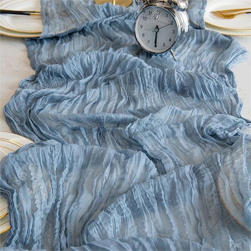 Cheese Cloth Gauze Table Runners Boho Style Tablecloths Wedding Party ...