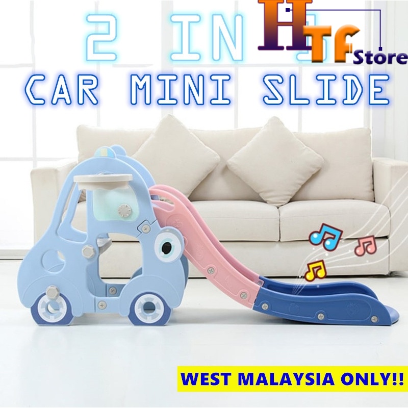 Car 2 in 1 Foldable Mini Slide with Basketball Hoop Extended Sliding ...